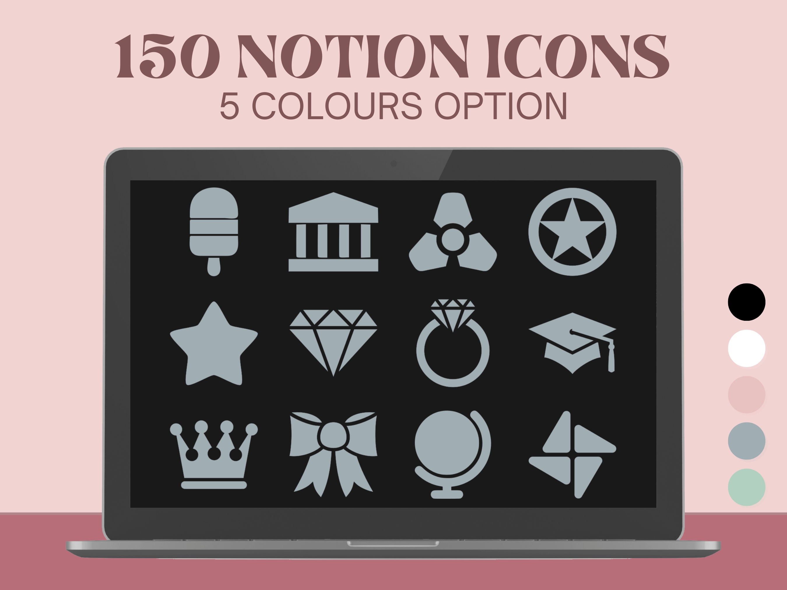 Notion Icons Aesthetic Template for Notion Dashboard / Notion - Etsy ...