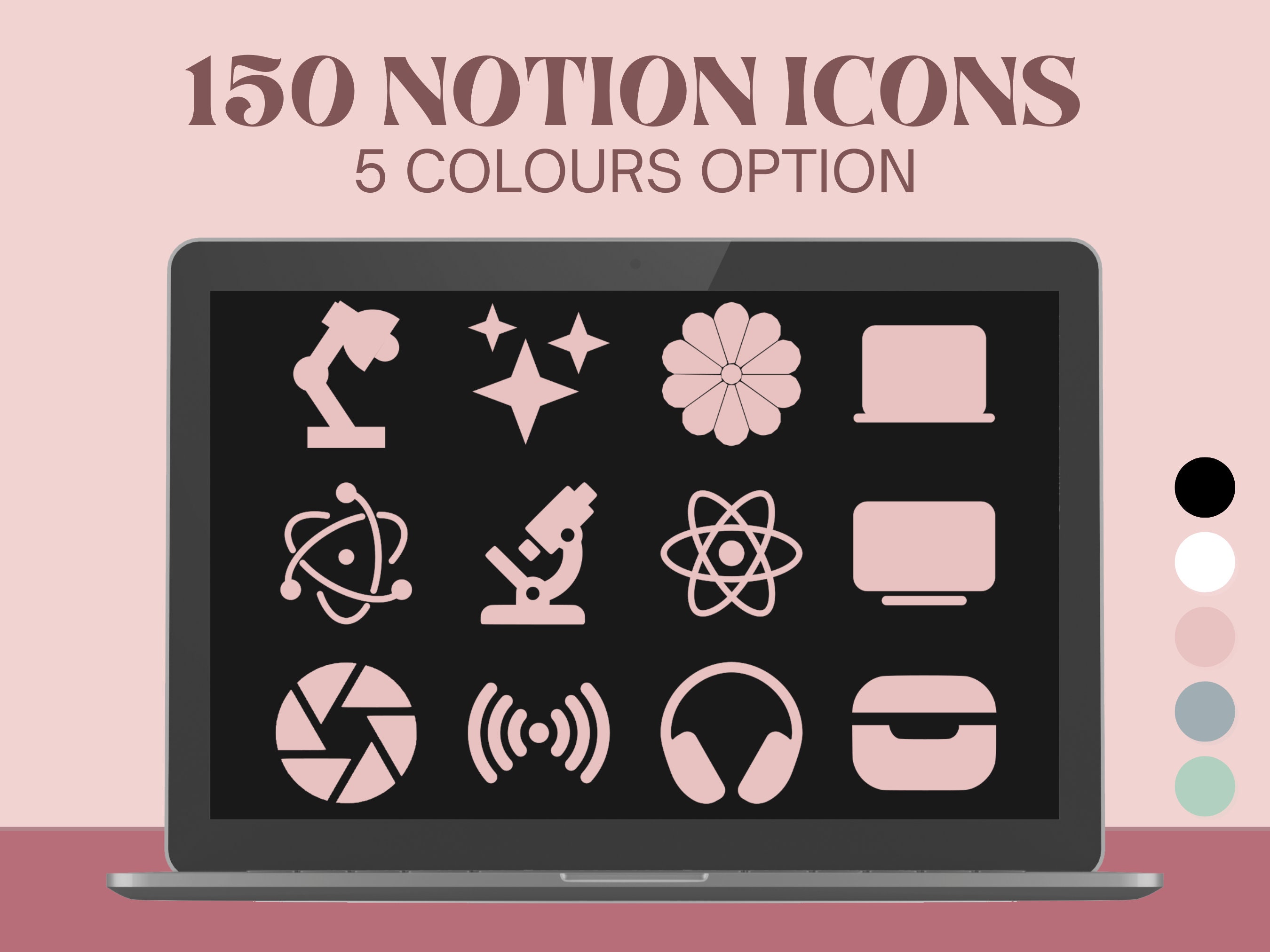 Notion Icons Aesthetic Template for Notion Dashboard / Notion - Etsy ...
