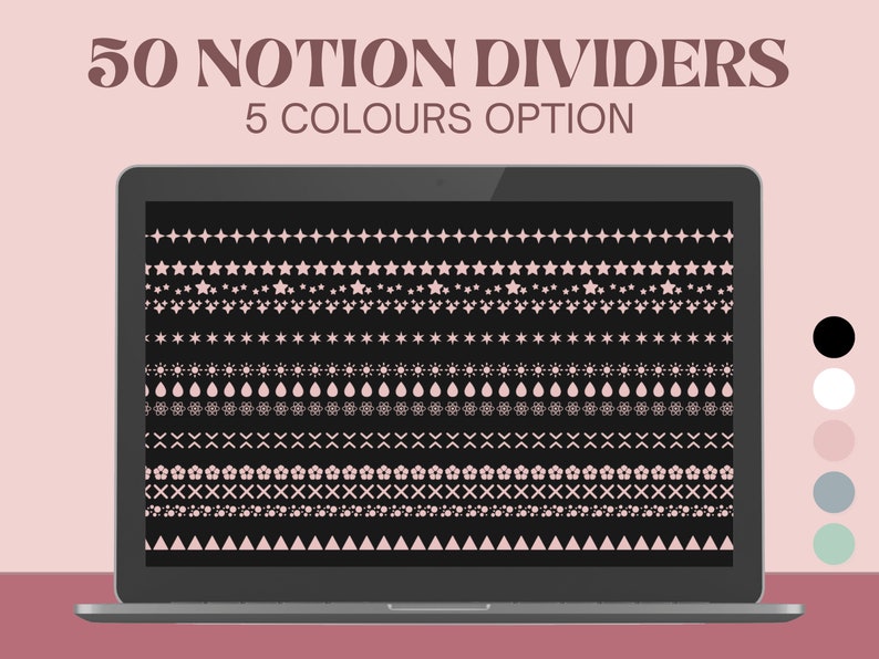 Pastel Notion Divider Template / Notion Aesthetic Template for Notion ...