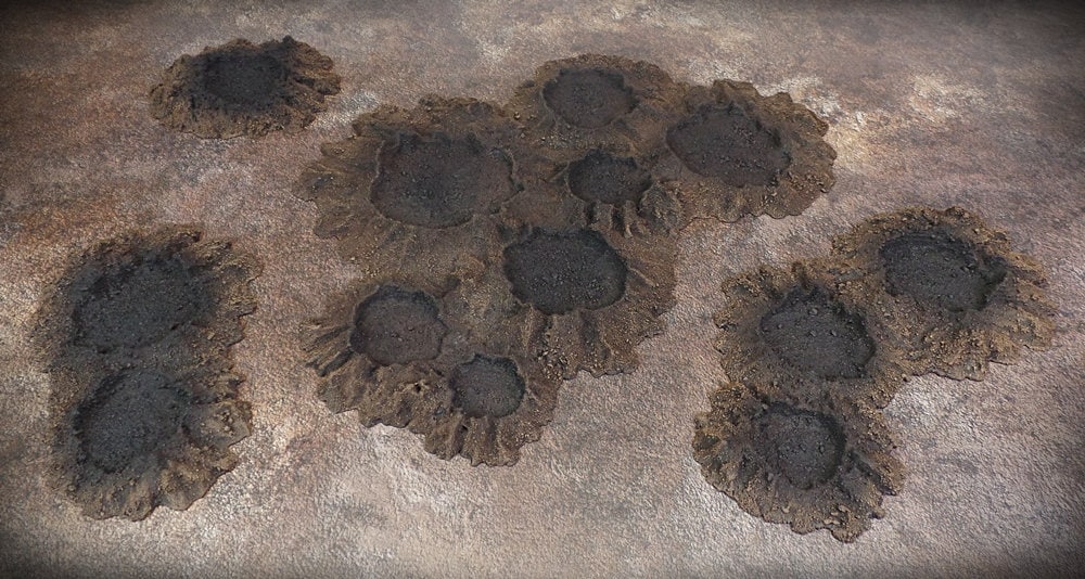 Blast Craters - "single Crater A" – Wargame Terrain - Miniature ...