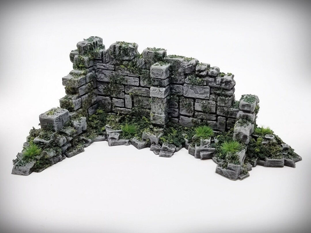 Basic Corner Wall A STL File - Ancient Ruins - Wargame Terrain ...