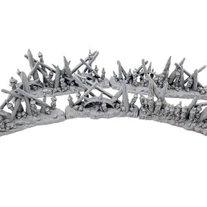 Chaos Spiked Barricades five Pieces Wargame Terrain Miniature Wargaming ...