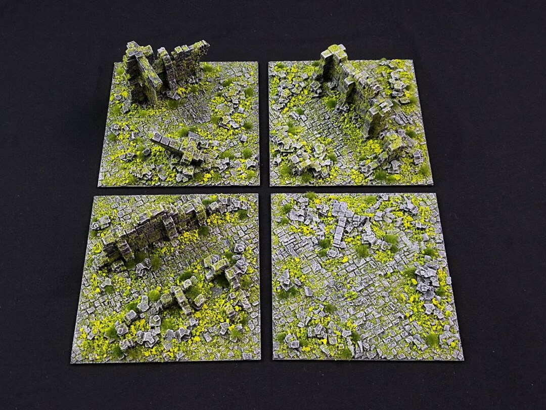 Ancient Ruined City Modular Tiles- Encounter Set – Wargame Terrain ...