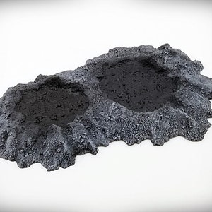 Double Crater A STL File - Blast Craters - Wargame Terrain Miniature ...