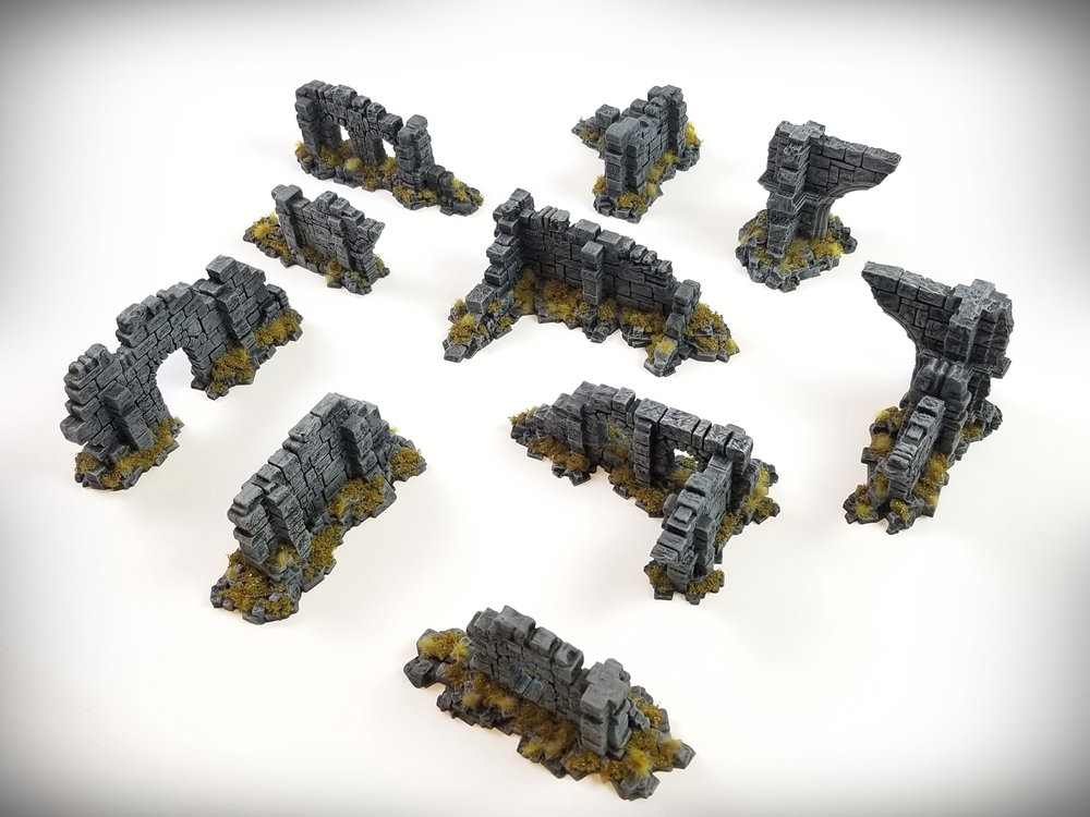 Ancient Ruins - "starter Set- 10 Pieces" – Wargame Terrain-miniature ...