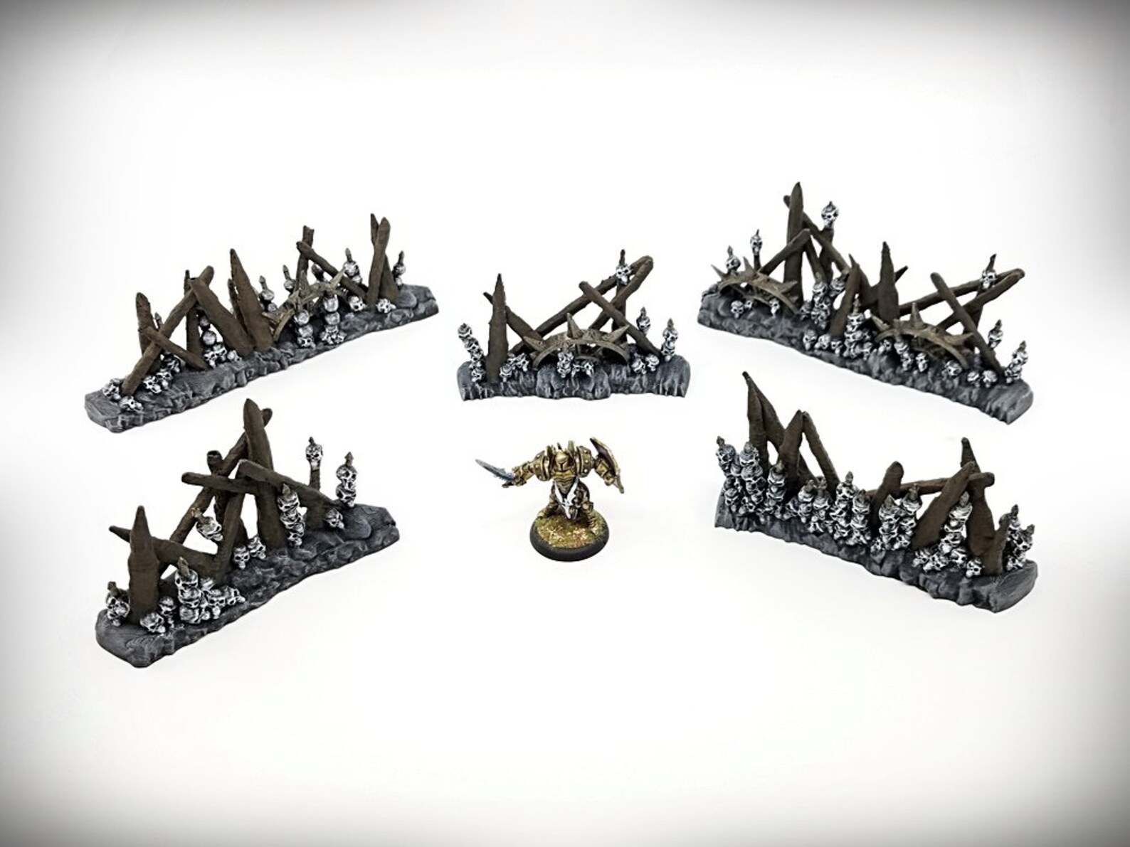 Chaos Spiked Barricades five Pieces Wargame Terrain - Etsy