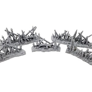 Chaos Spiked Barricades five Pieces Wargame Terrain Miniature Wargaming ...