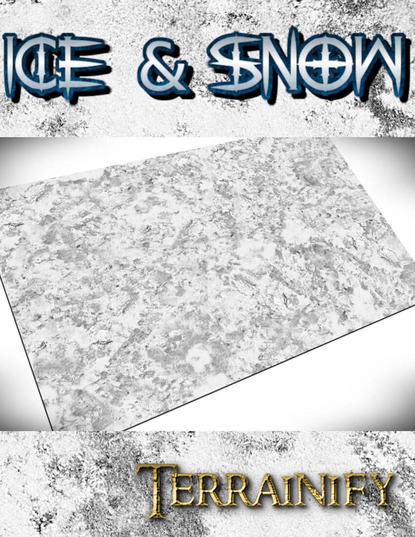 Ice and Snow Gaming Mat - 4 Sizes - Digital Download - Wargame Terrain ...