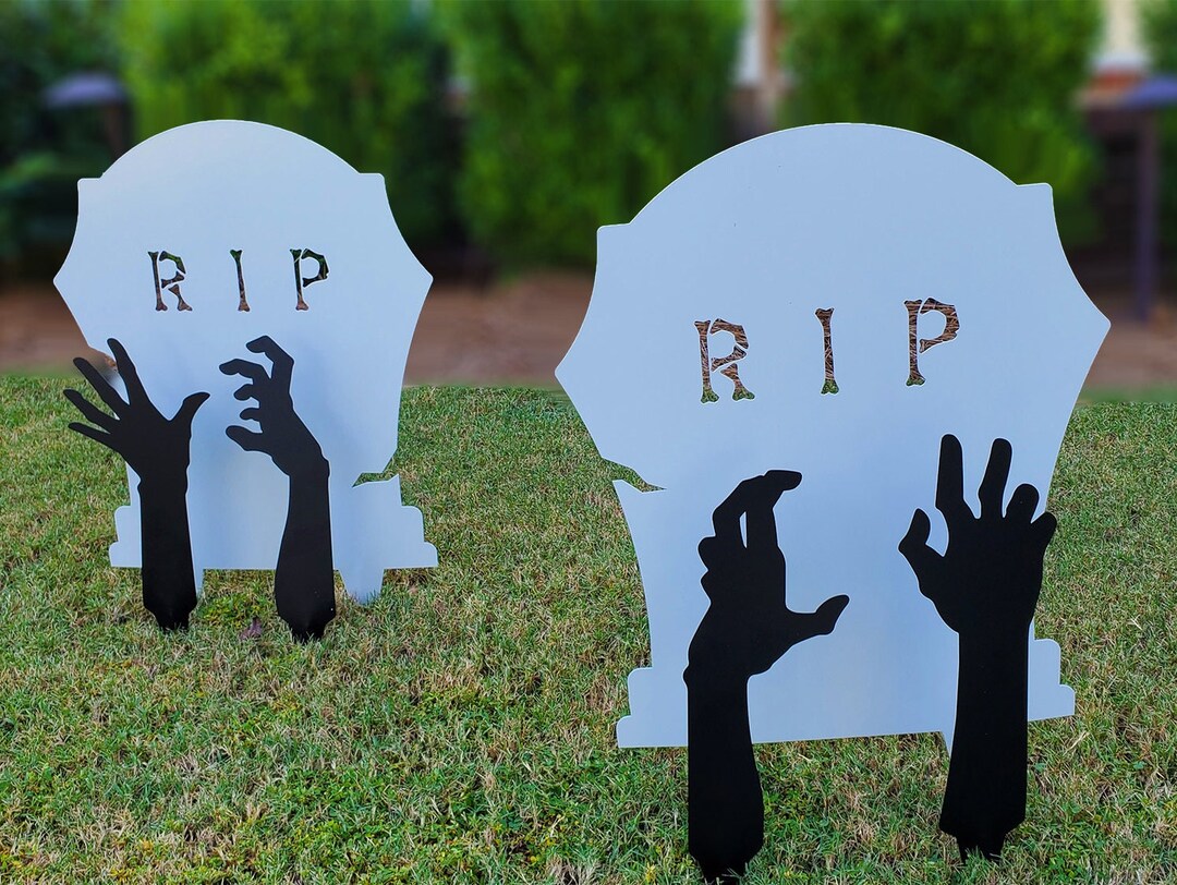 Halloween Tombstone and Zombie Yard Decoration - Etsy