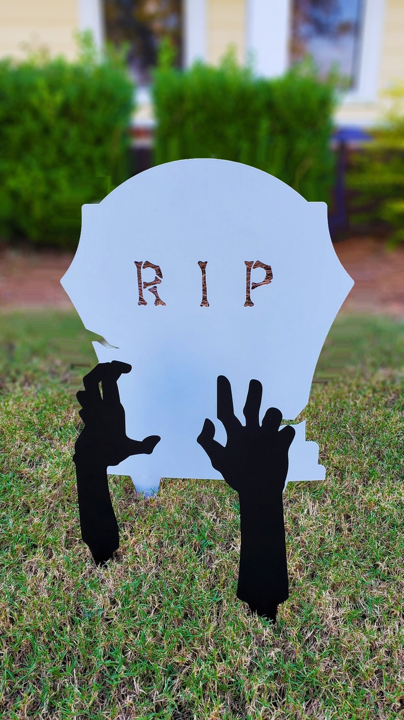 Halloween Tombstone and Zombie Yard Decoration - Etsy