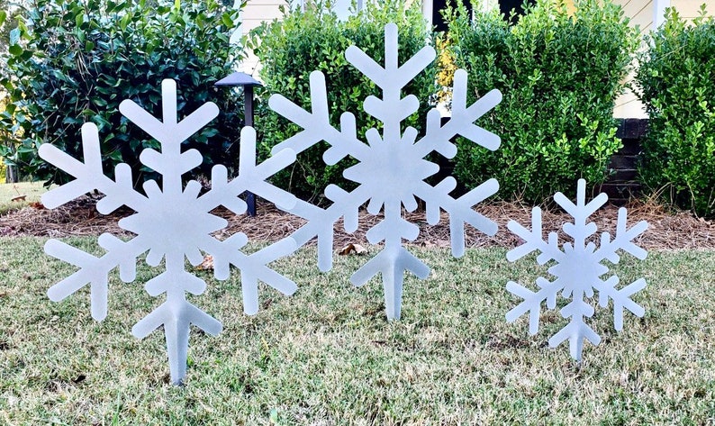 Christmas Snowflake Yard Art and Wall Hanger - Etsy