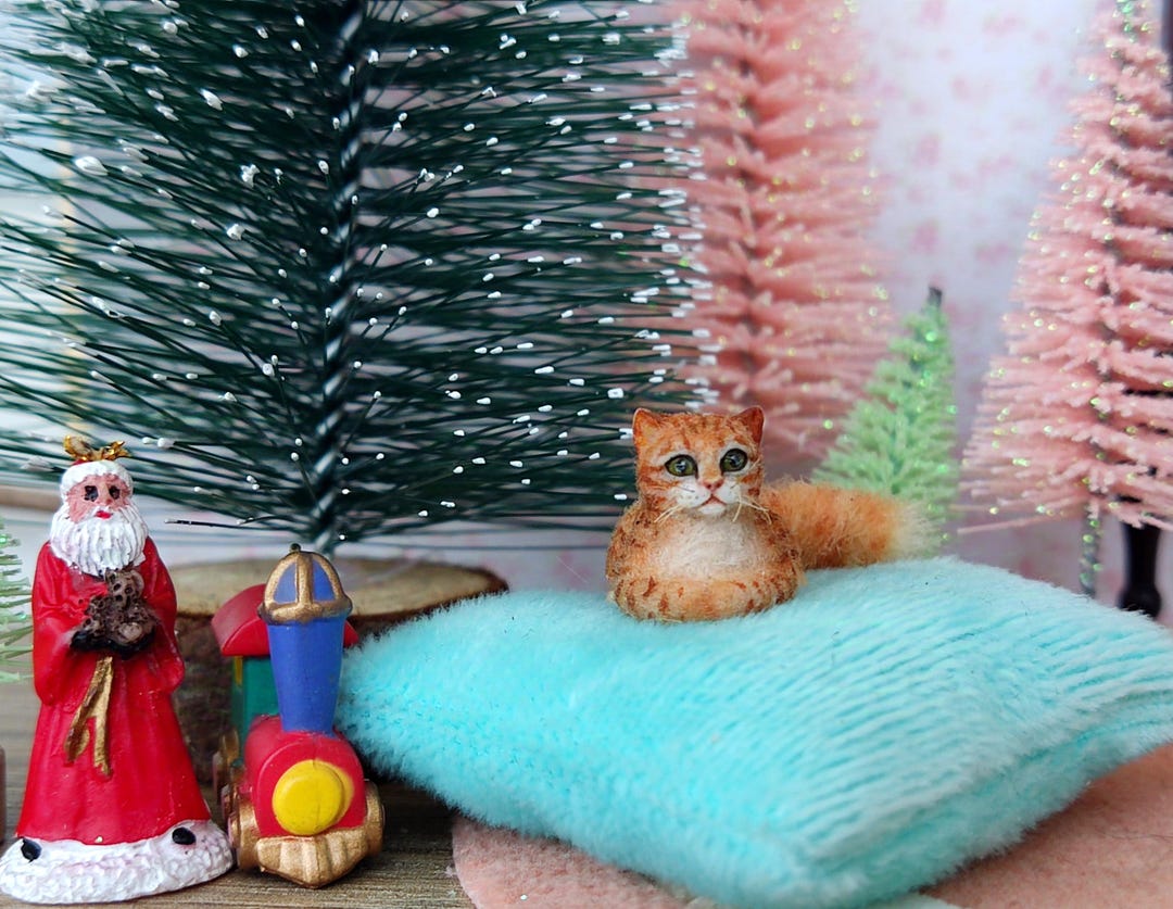 Gatto in miniatura per casa delle bambole, animali in miniatura in ...