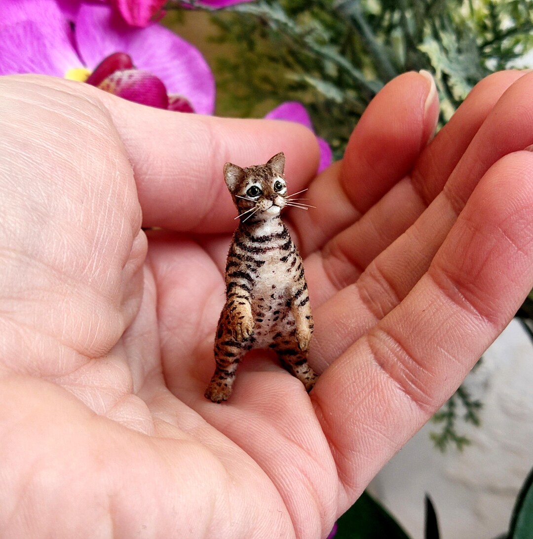 Dollhouse Miniature Bengal Cat, Miniature Animals in 1:12th, OOAK ...