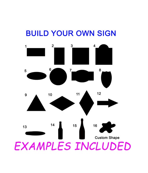 Design Your Own Sign Custom Size and Shape Special Event - Etsy