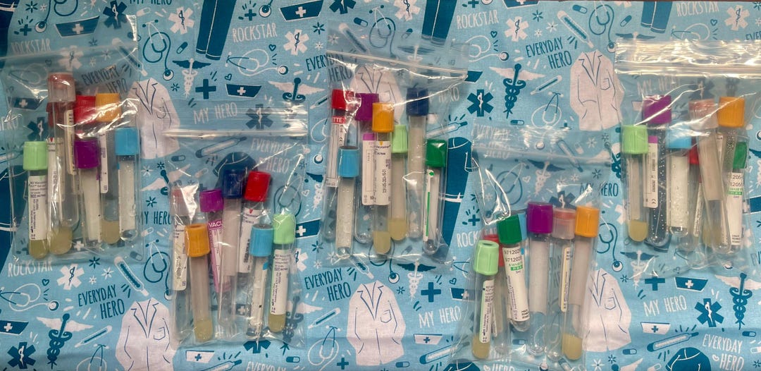 Phlebotomy*venipuncture*blood Draw Tubes*practice Packs*tubes ONLY* - Etsy