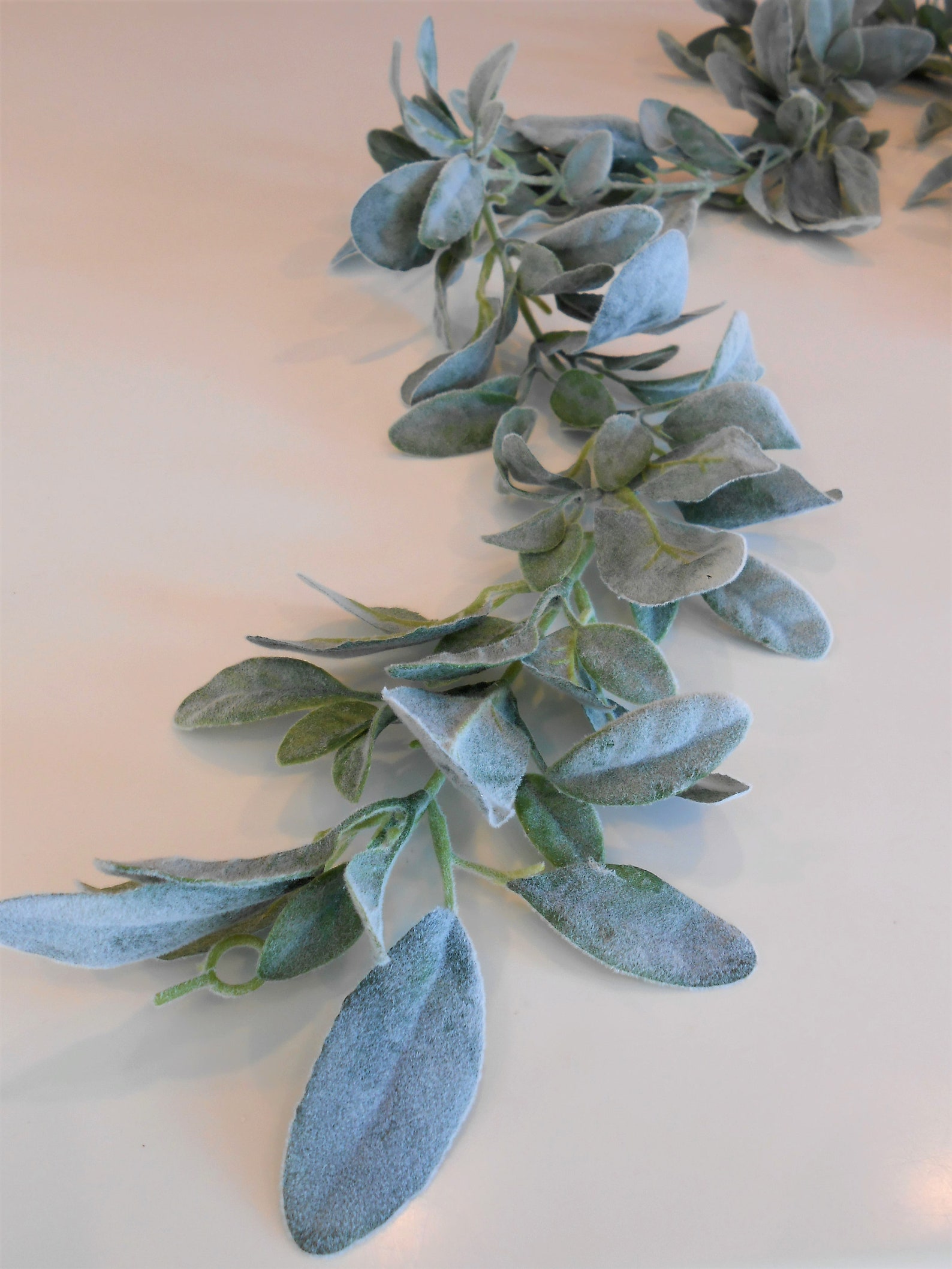 Lambs Ear Table Garland / Wedding Garland / Spring Greenery Garland ...