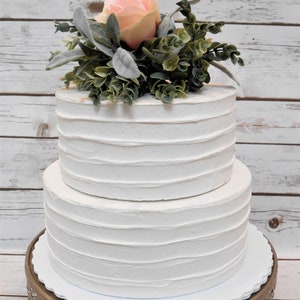 Pink Rose Greenery Cake Topper / Wedding Cake Topper / Birthday Cake ...