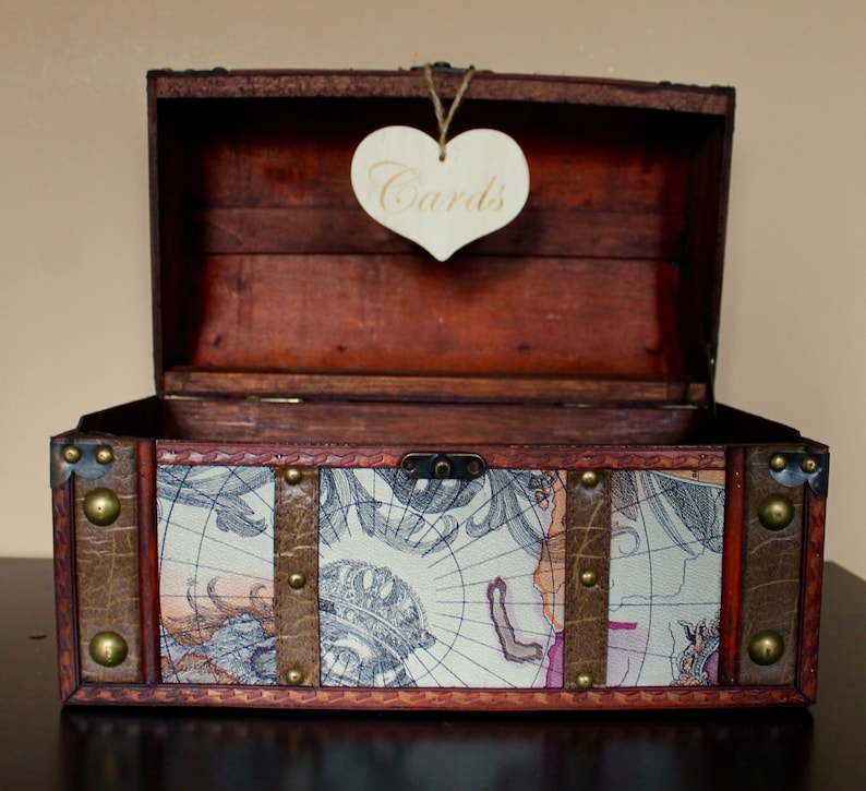 Wedding Card Trunk / Map Trunk / Wedding Card Holder / Travel - Etsy