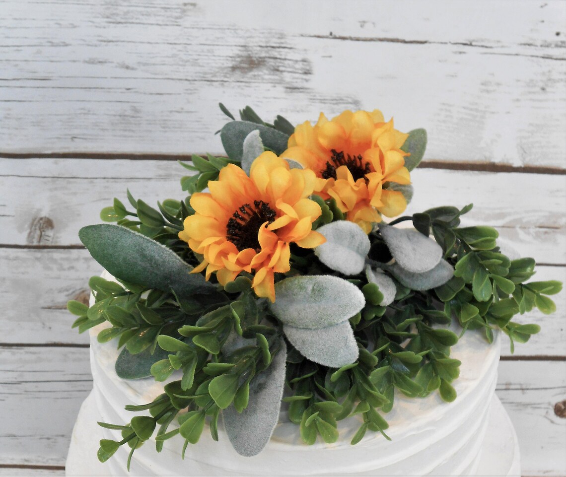 Sunflower Cake Topper / Wedding Cake Topper / Birthday - Etsy