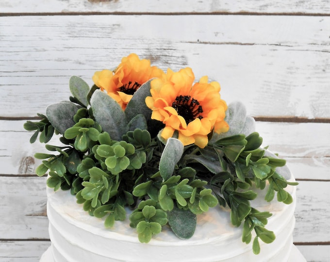 Sunflower Cake Topper / Wedding Cake Topper / Birthday Sunflower Cake ...