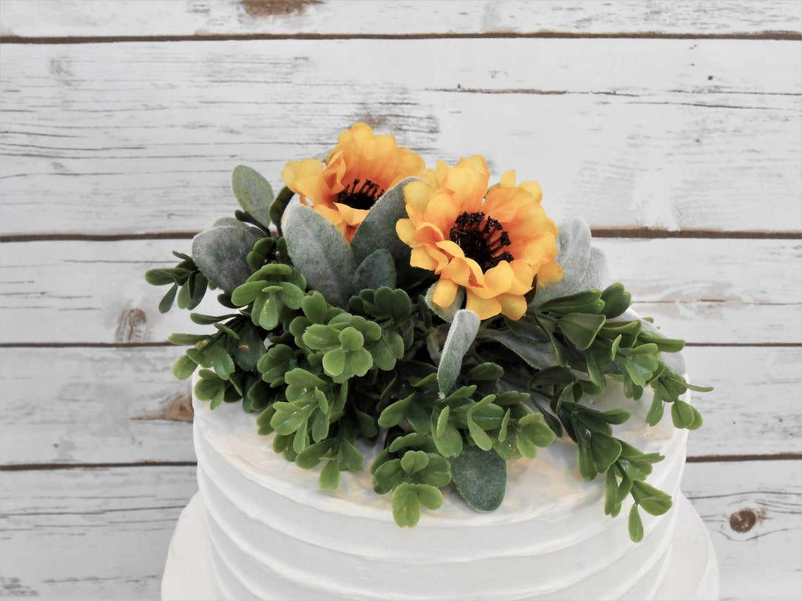 Sunflower Cake Topper / Wedding Cake Topper / Birthday Sunflower Cake ...
