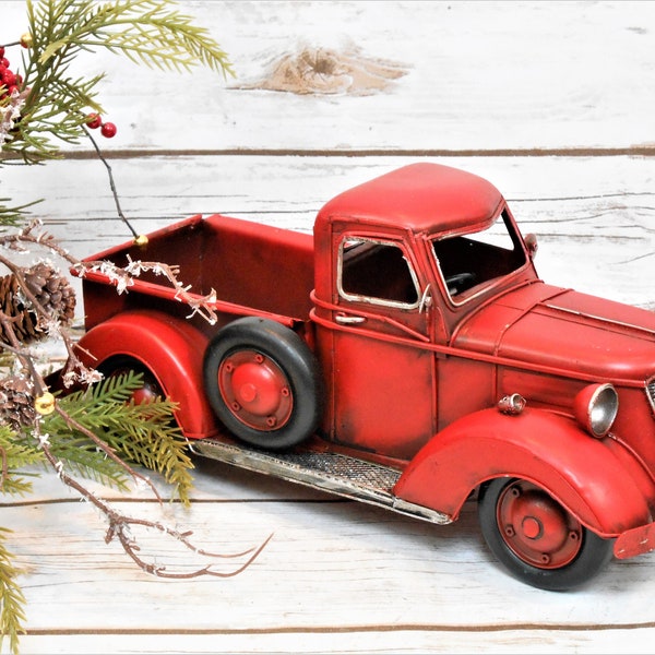 Metal Red Truck - Etsy