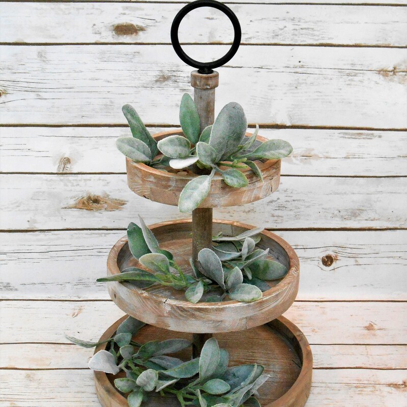 Wooden Tiered Tray - Etsy