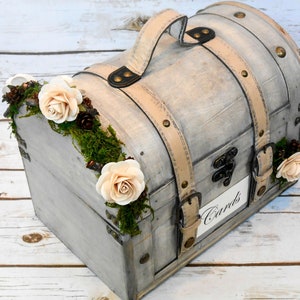 Wedding Card Box / Rustic Woodland Wedding Cardholder / Grey Card Box ...