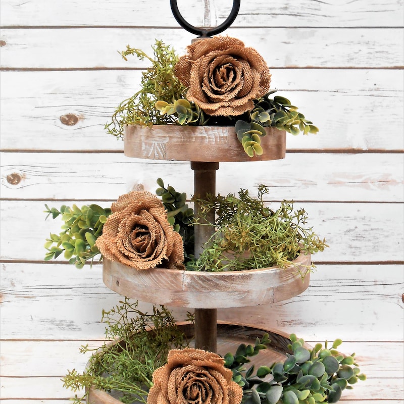 Farmhouse Tiered Tray - Etsy