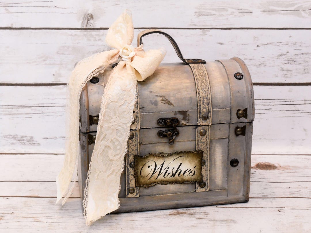 Wishes Trunk / Wedding Well Wish Box / Anniversary Wish Chest / Rose ...