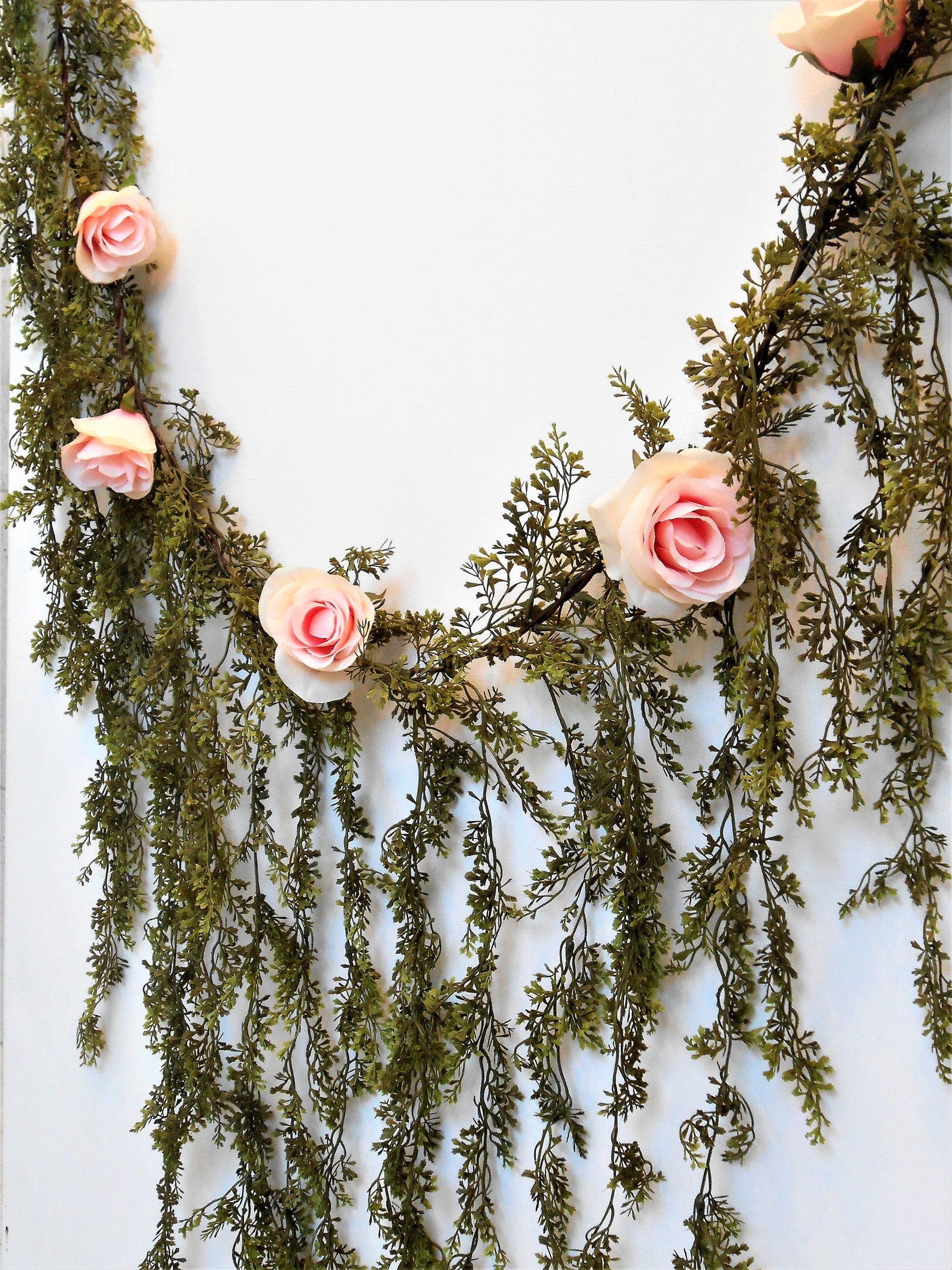 Blush Pink Garland / Draping Garland / Cascading Garland / Backdrop ...