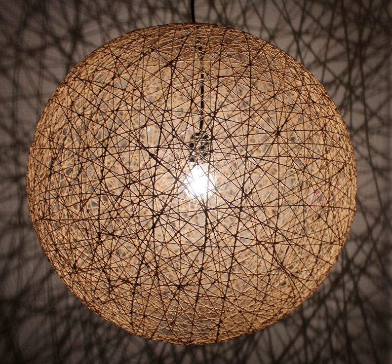 April Modern Hanging Sphere Rope Pendant Lamp - Etsy