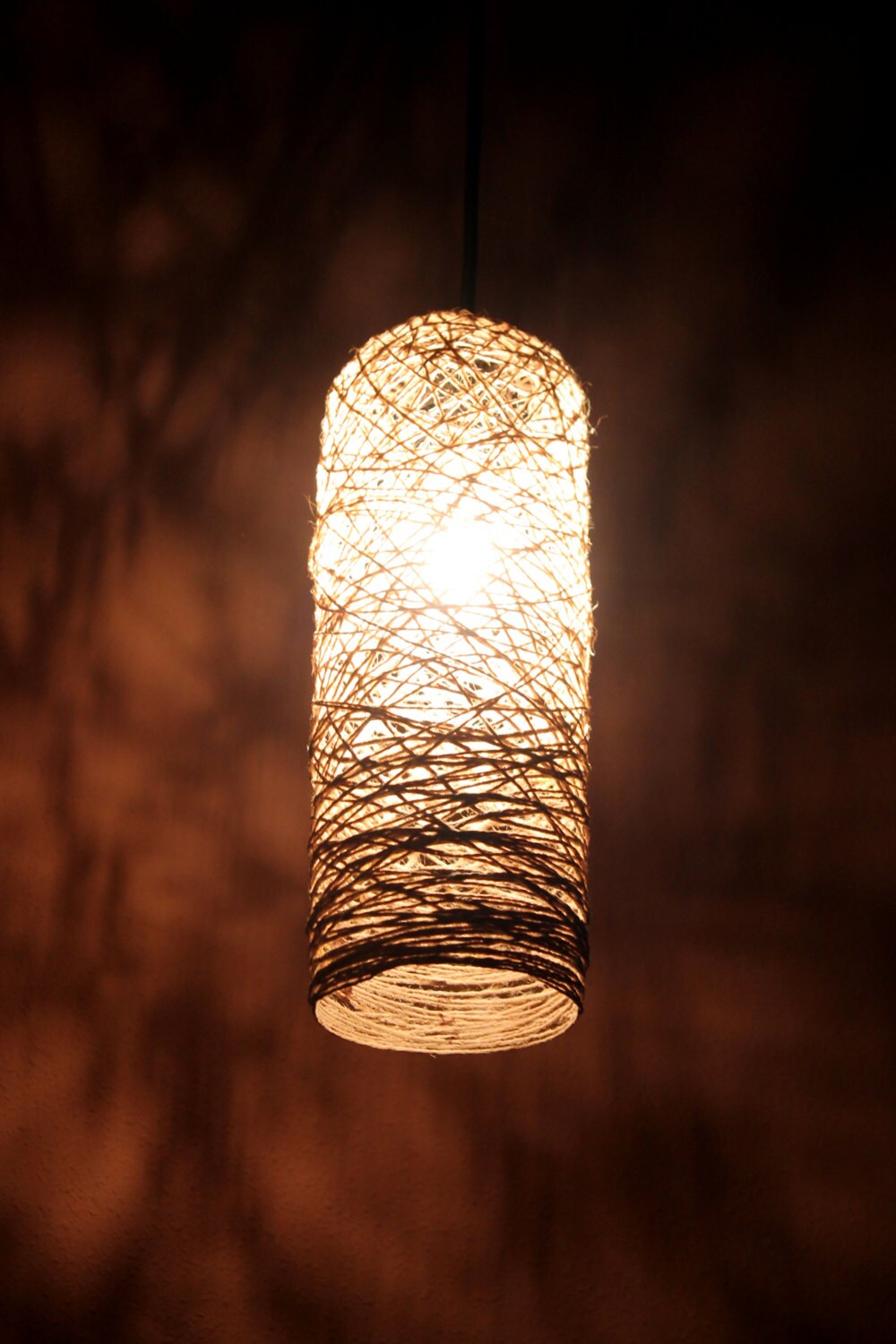 Sherlyn, Modern Hanging Tubular Rope Pendant Lamp - Etsy