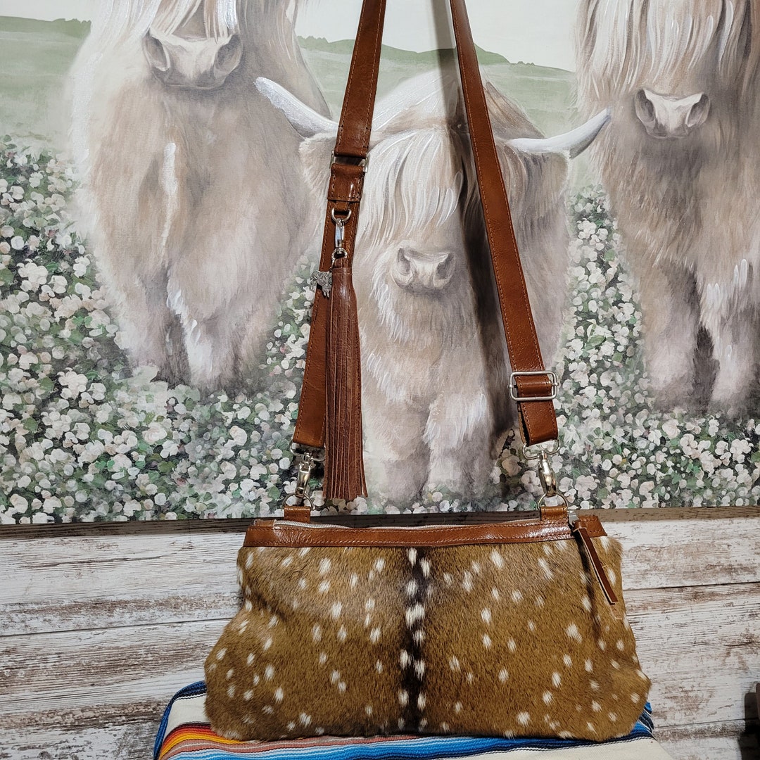 Axis Deer Hide Crossbody Purse, Ladies Handbag - Etsy