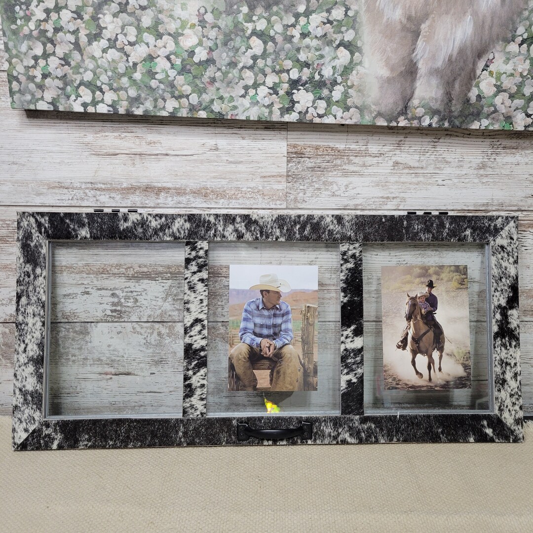 Photo Frame Longhorn Hide Picture Frame - Etsy