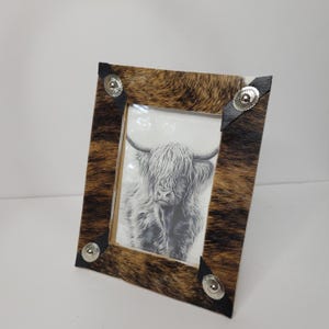 Picture Frame. Cowhide Covered Photo Frame, Western Home Decor - Etsy