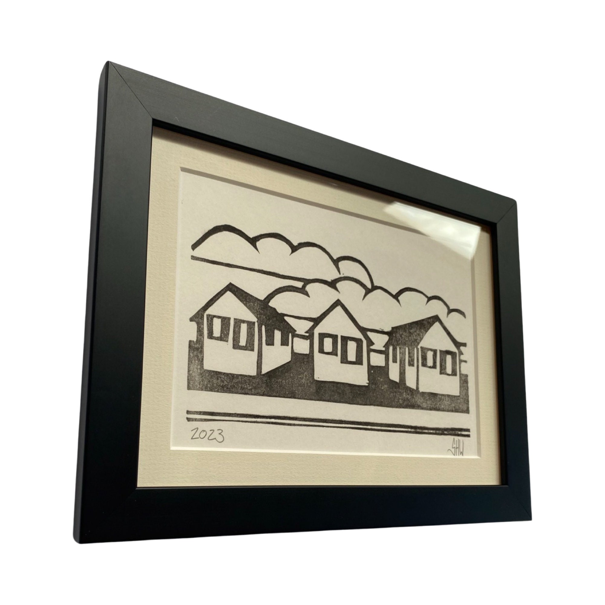 Days Cottages Truro Linocut Available Framed and Unframed - Etsy