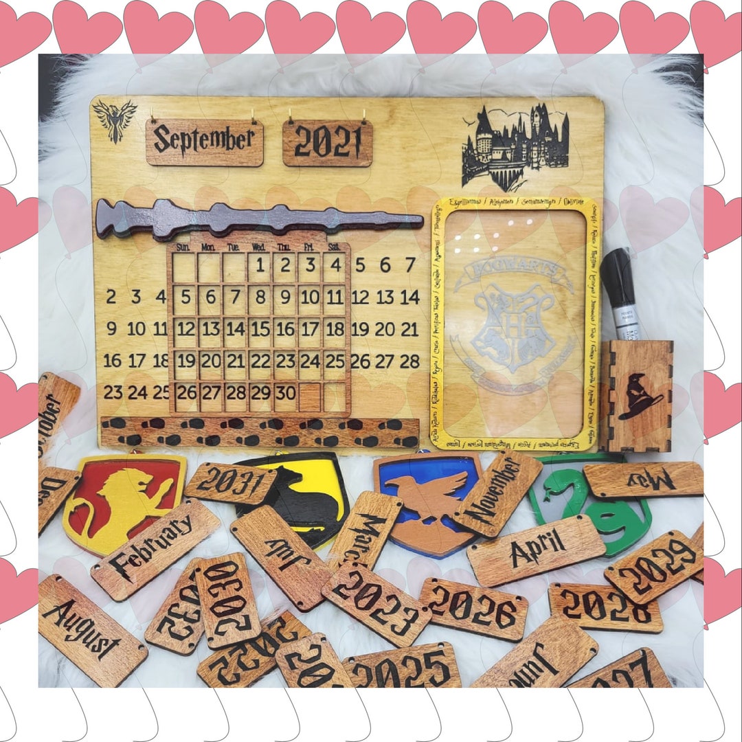 Wizarding World Perpetual Calendar – Customizable & Handcrafted - Etsy