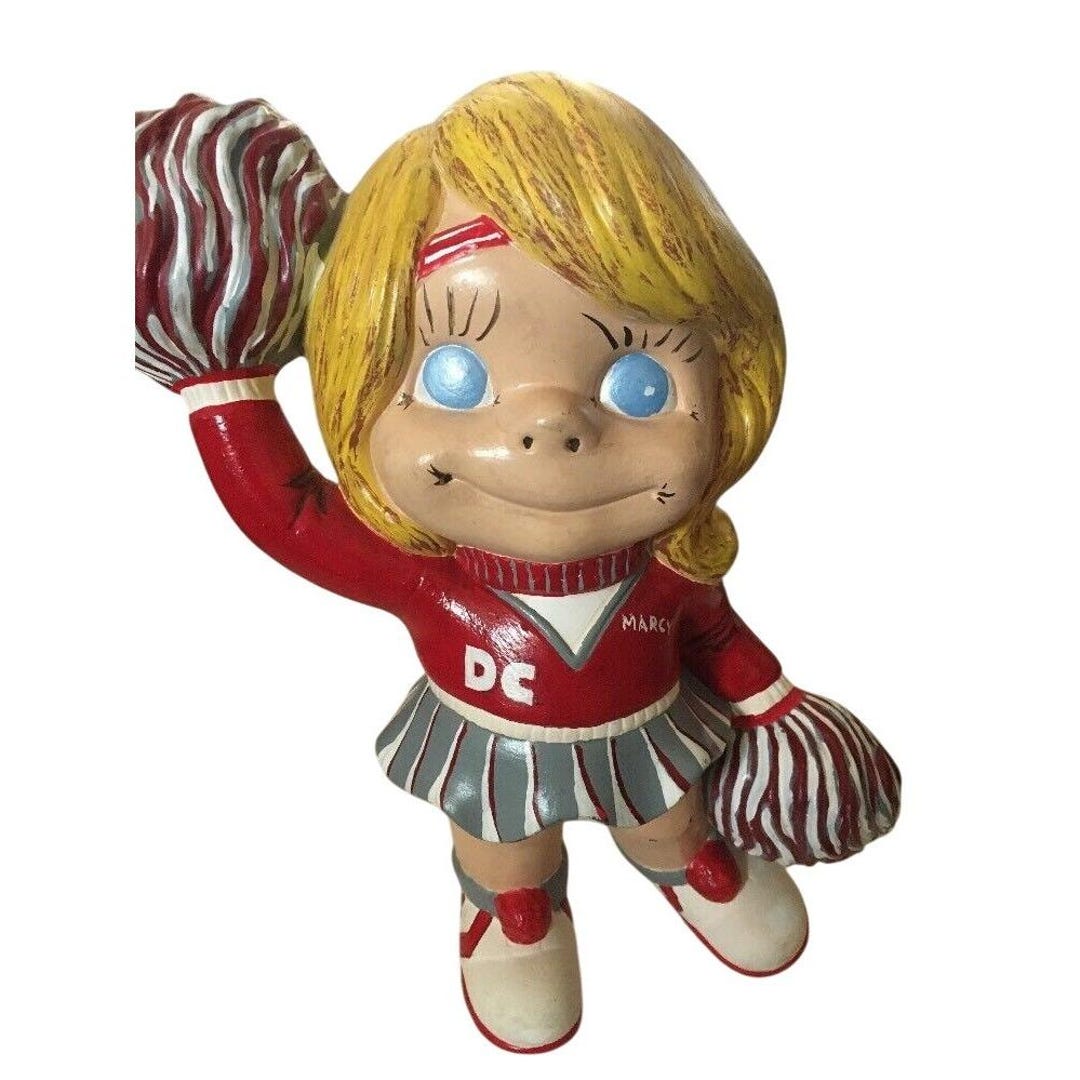 Vtg Marcy Cheerleader Ceramic Figure Hand-painted 1970s Retro Decor ...