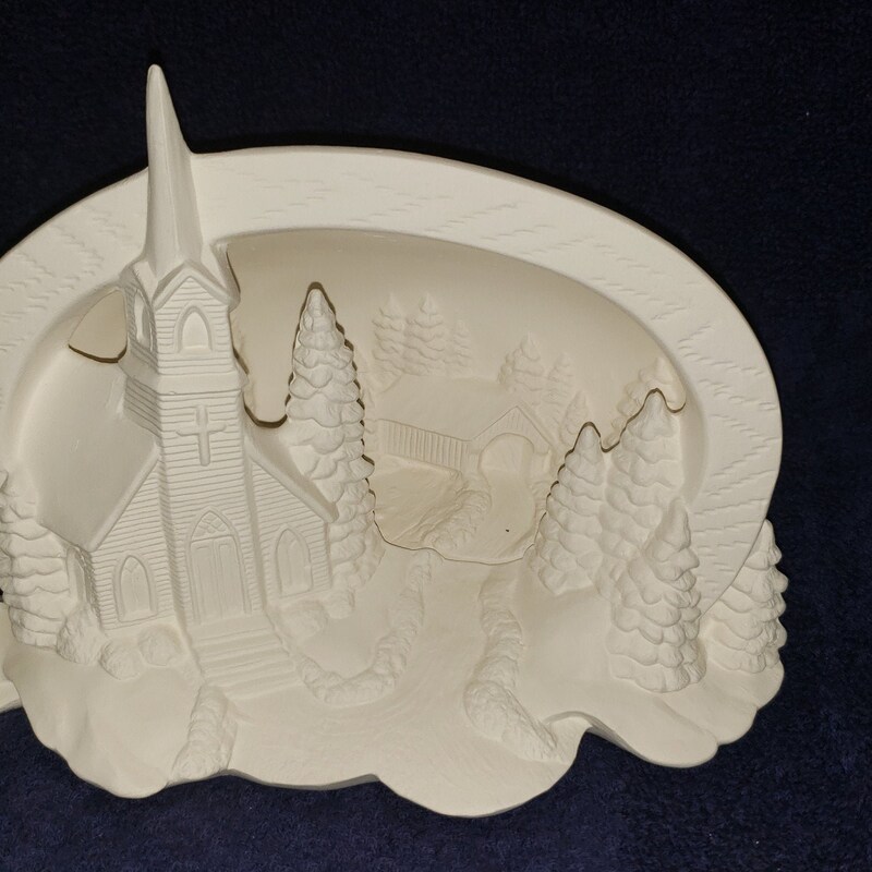 Lighted Ceramic Church - Etsy