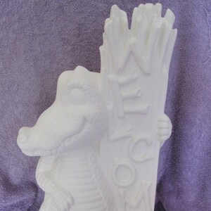 Clay Magic 2574 Large Ceramic Welcome Gator - Bisque (ready to Paint ...