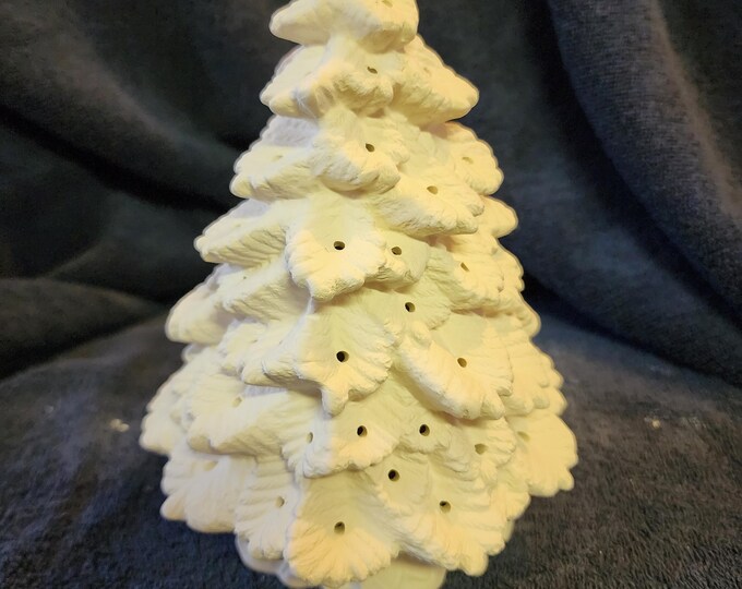 Nowell 1681 Ceramic Christmas Tree With Base - Bisque (ready to Paint ...