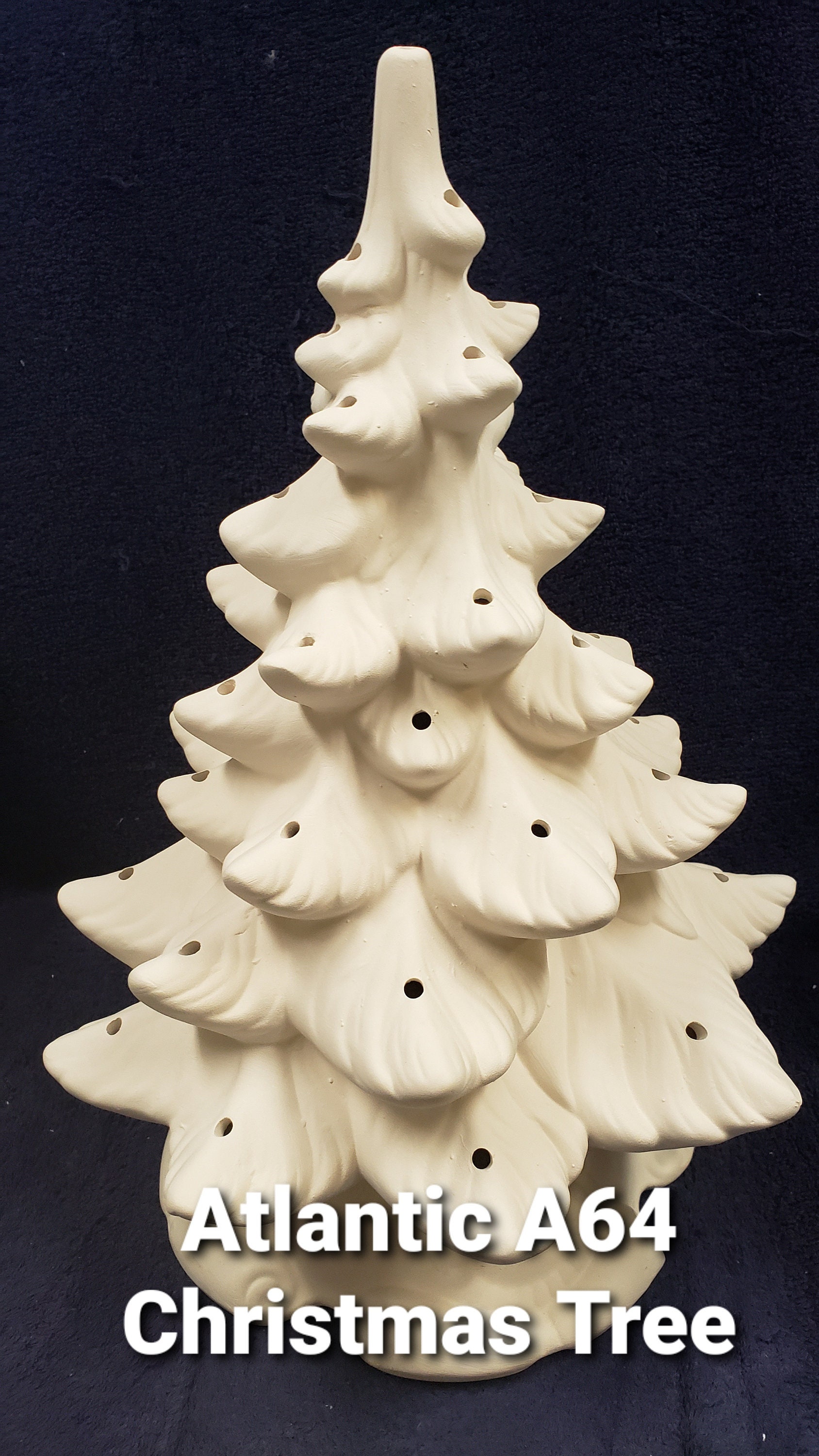 Atlantic A64 Ceramic Christmas Tree With Base - Bisque (ready to Paint ...