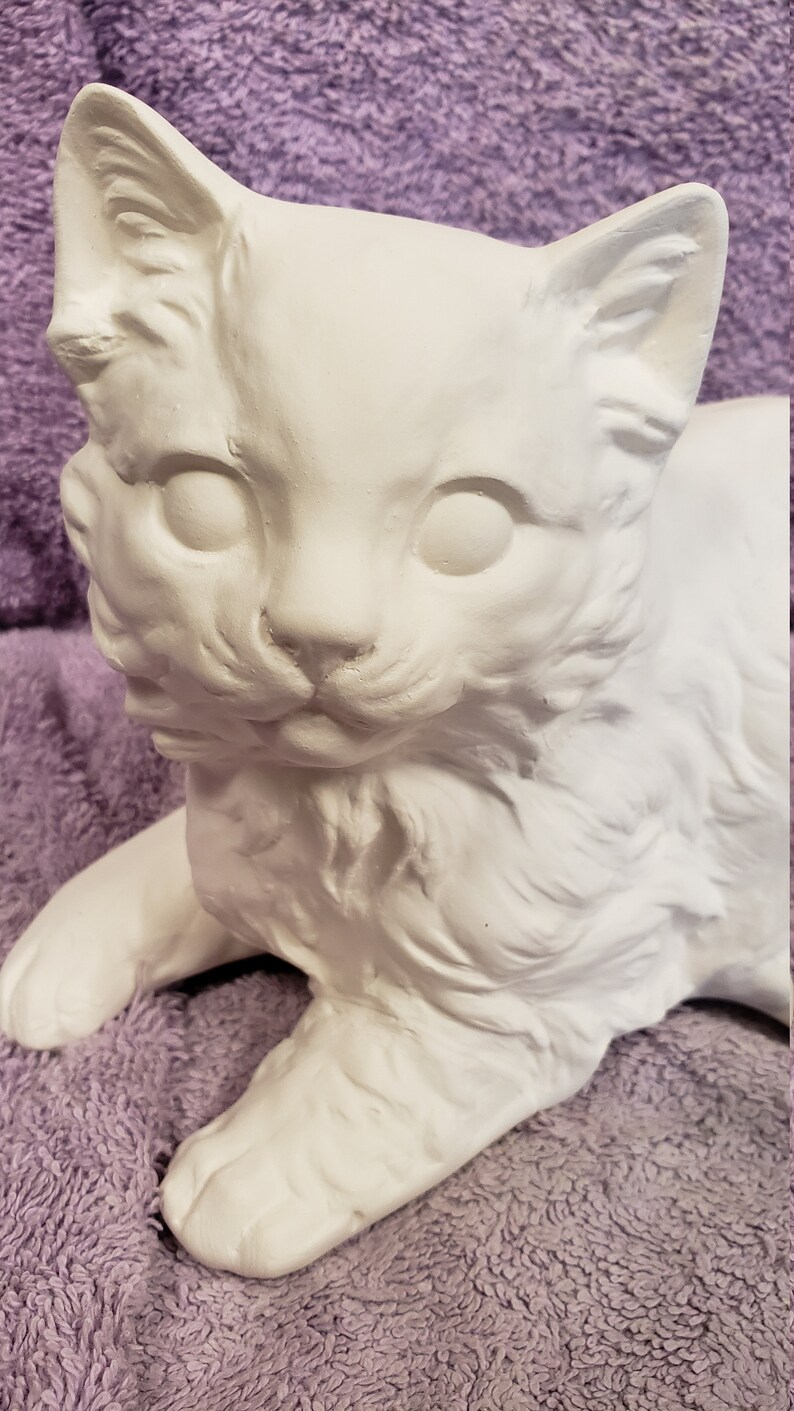 Longview 806 Ceramic Cat Bisque ready to Paint - Etsy