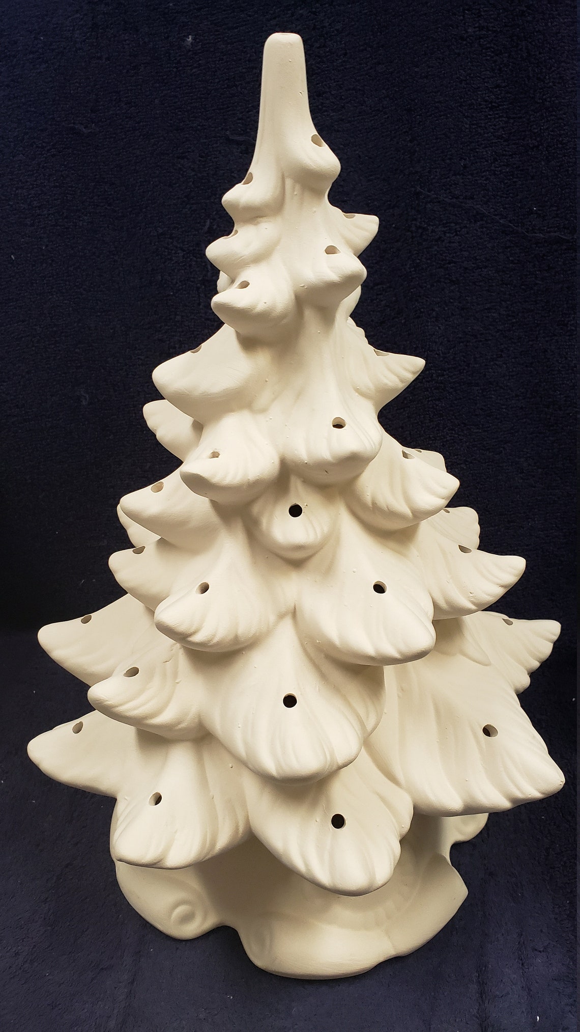 Atlantic A64 Ceramic Christmas Tree With Base - Bisque (ready to Paint ...