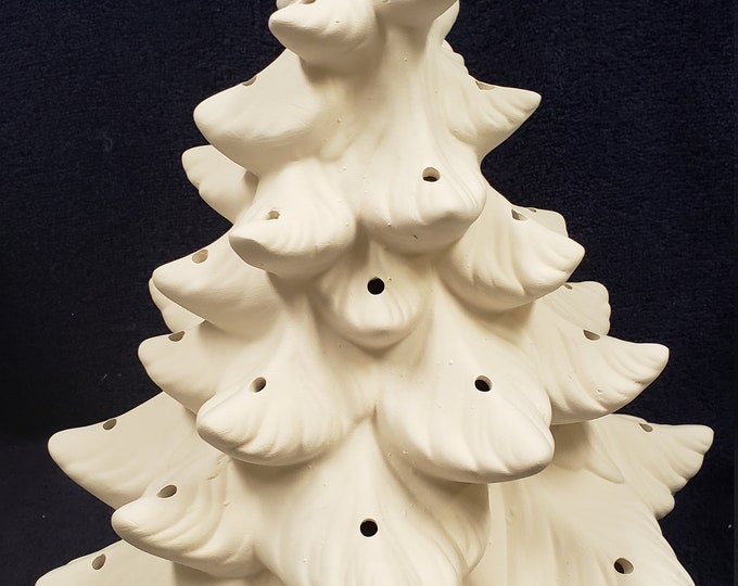 Atlantic A64 Ceramic Christmas Tree With Base - Bisque (ready to Paint ...