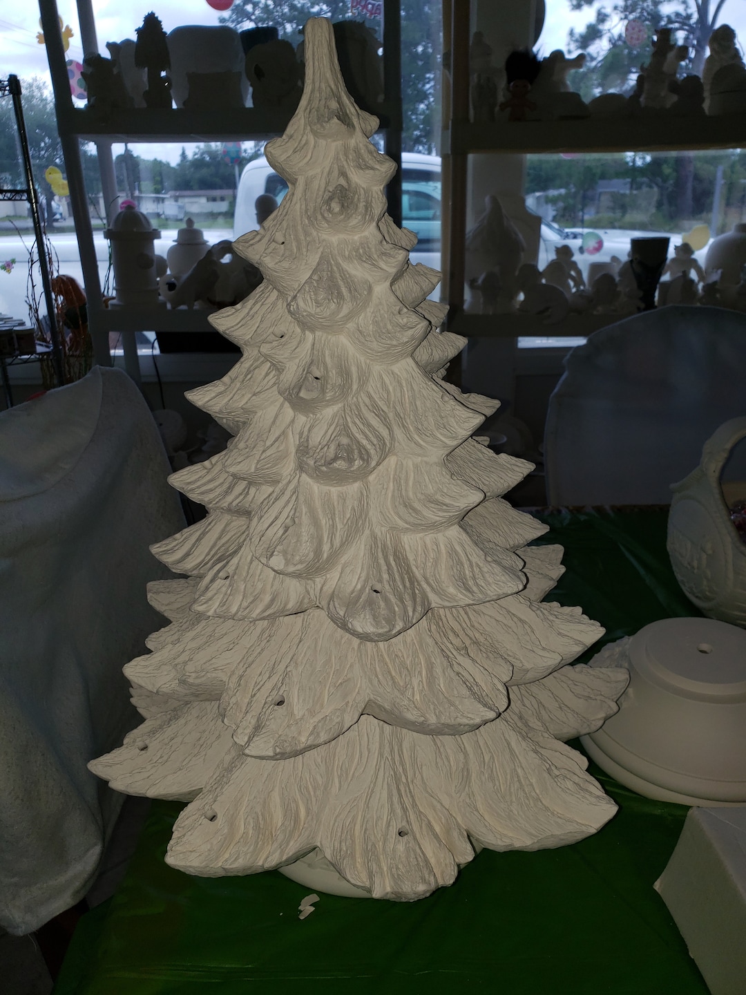 Nowell 342 Ceramic Christmas Tree With Choice of Base - Bisque (ready ...