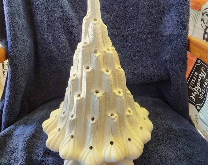Clay Magic 4341 & 4342 Modern Tree With Base - Bisque (ready to Paint ...