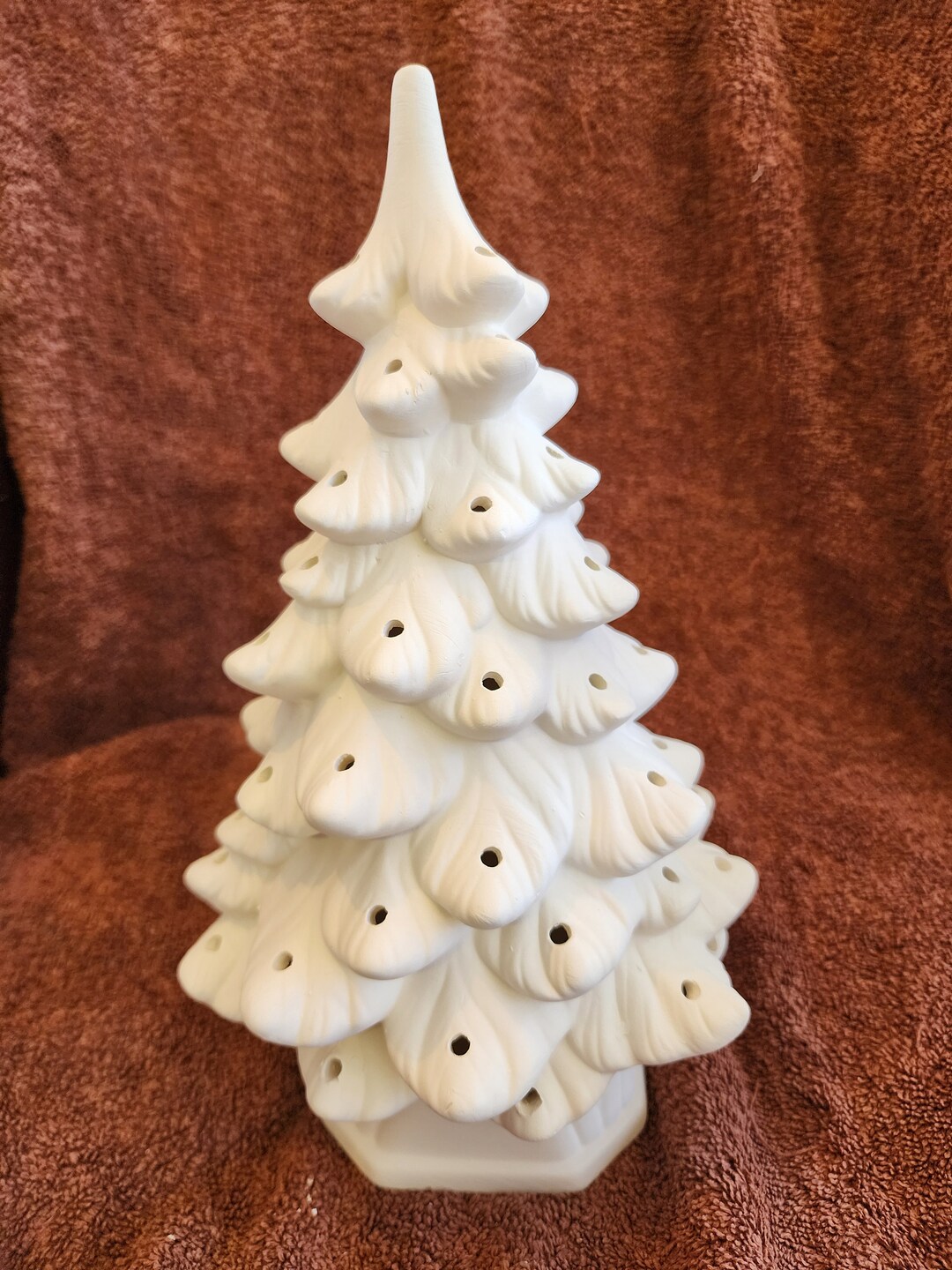 Holland 705 Ceramic Christmas Tree With Base - Bisque (ready to Paint ...