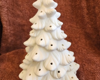 Nowell 342 Ceramic Christmas Tree With Choice of Base - Bisque (ready ...